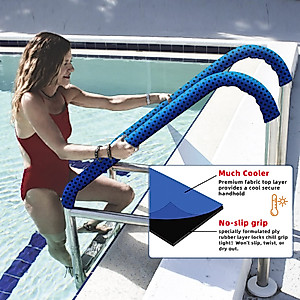 Neoprene Zippered Pool Handrail Cover 4 Feet Slip Resistant Rail Grip for Swimming Pool Hand Railing Cover