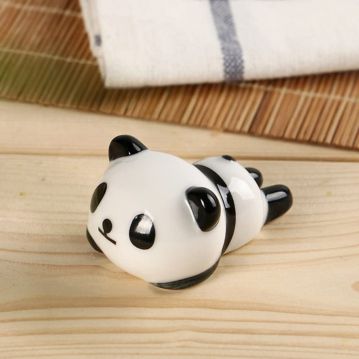 STJDM APULM Panda Chop Stick Rest 5 Different Shapes Ceramic Giant Panda Home Decoration Suitable for giving gifts to relatives and friends