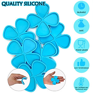 6 Pack Guitar Picks Epoxy Resin Molds Guitar Plectrums Silicone Casting Mold Jewelry Making Molds for DIY Guitar Thumb Finger Picks Keychain Pendant