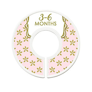 Modish Labels Baby Nursery Closet Dividers, Closet Organizers, Nursery Decor, Baby Girl, Pink, Gold, Confetti, Floral, Flowers