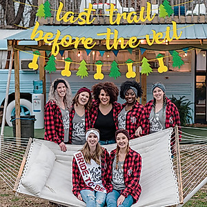 Last Trail Before The Veil Banner Garland for Mountain Bachelorette Party Decorations, Hiking Camp Bachelorette Party Supplies, Wedding Bridal Shower Party