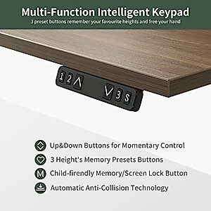 FEZIBO Triple Motor 75" L Shaped Standing Desk with 5 Drawers, Reversible Electric Standing Gaming Desk Adjustable Height, Corner Stand up Desk with Splice Board, Black Frame/Black Walnut Top