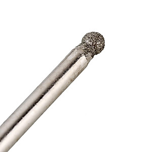 BQLZR 3mm Diameter Sphere Point Coated Burrs Glass Drill Bit for Die Grinder Pack of 30
