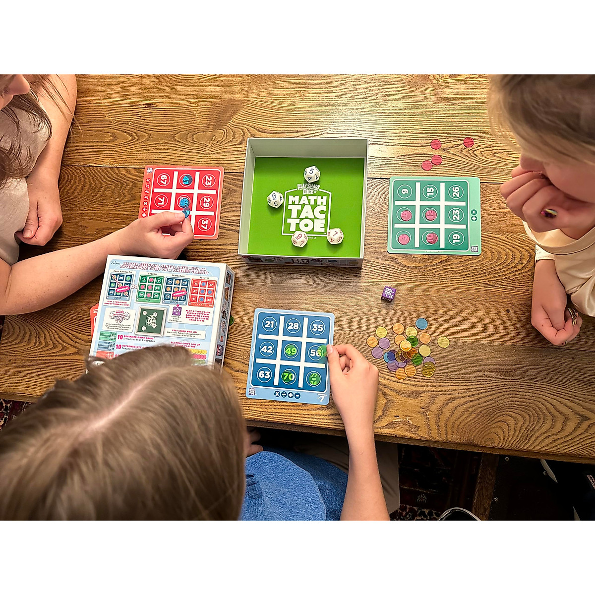 Semper Smart Games PlaySmart Dice Math-Tac-Toe: Get Sharp on Mental Math with a Fun New Twist on a Timeless Classic! Multiple Skill-leveled Math Bingo Made Fun for 8 and up!