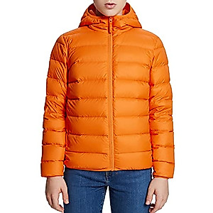 BALEAF Kids Puffer Down Jackets with Hood for Boys Girls Ultralight Packable Cold Winter Lightweight Outerwear Orange XS