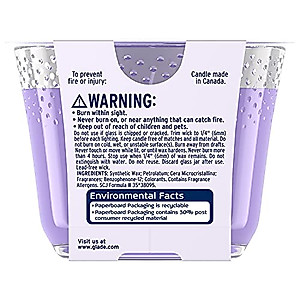 Glade Candle Tranquil Lavender & Aloe, Fragrance Candle Infused with Essential Oils, Air Freshener Candle, 3-Wick Candle, 6.8 Oz, 3 Count
