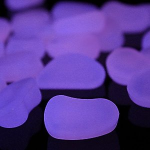 100pcs Glow in The Dark Fish Tank Aquarium Pebbles,Rocks, Glowing Gravel Luminous Stones for Aquarium Succulent Garden Gift Decoration, 305g/0.67lbs, 4/5''-1 1/2'' (Rose)