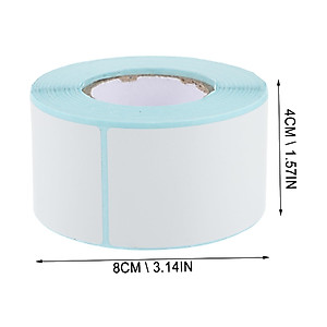 NUOBESTY Barcode Printing Paper Rectangles Label Thermal Heat Transfer Label Food Date Labels Expiration Labels Kitchen Label Printer Sticker Printer Name Stickers Heat Sensitive