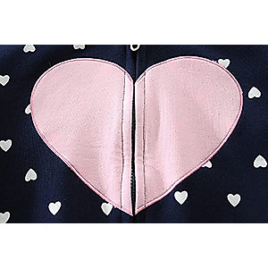 CM-Kid Toddler Girls Hoodie Sweatshirt Heart Print Outfits Hoodies T-Shirts for Kids Long Sleeve Pullover Fleece Sweatshirts Jacket Shirt Clothes Size 7