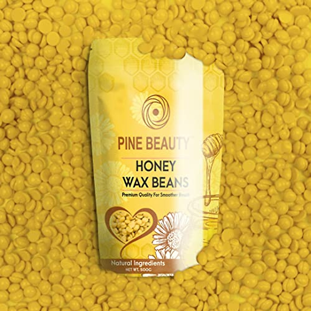 1.2 Lbs Wax Beads PB Hard Wax Beans Complete Kit for Painless Hair Removal With 10 Extra Waxing Spatula Applicator for Bikini Area, Face, Legs, Eyebrow, Body Pearl Wax Warmer and Brazilian Wax (HONEY)