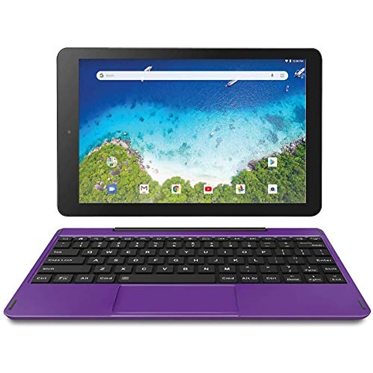 2016 Newest Premium High Performance RCA Viking Pro 10.1" 2-in-1 Touchscreen Laptop Computer Tablet Quad-Core Processor 1G Memory 32GB Hard Drive Detachable-Keyboard Webcam Android 5.0 Lollipop Purple