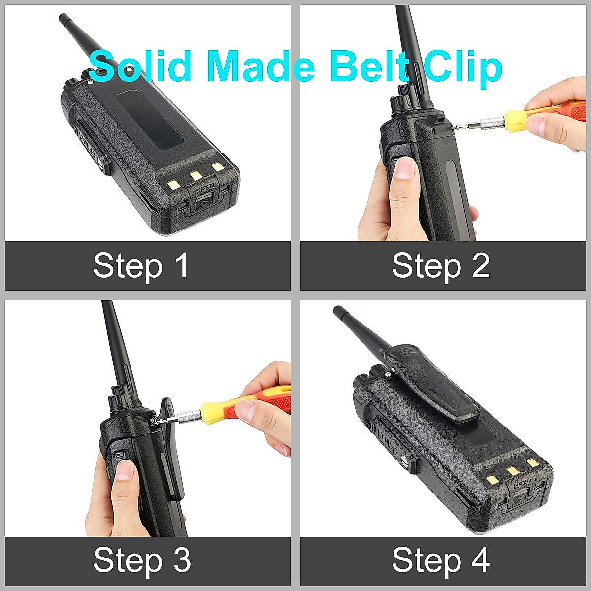 Retevis RT48 Waterproof Walkie Talkie,2 Way Radio Long Range,Military Grade,Hands-Free,Emergency Alarm,Rugged,Squelch,Walkie Talkies with Earpiece for Hunting (2 Pack)