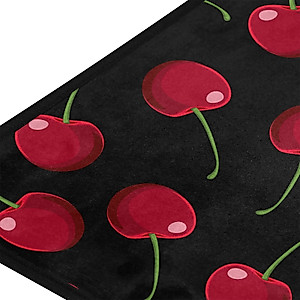 susiyo Kitchen Mat Red Cherries Kitchen Rug Mat Anti-Fatigue Comfort Floor Mat Non Slip Oil Stain Resistant Easy to Clean Kitchen Rug Bath Rug Carpet for Indoor Outdoor Doormat