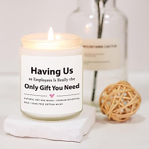 Boss Gifts for Women/Men, Cool Gifts for Bosses, Bosses Day Gifts for Male Female, Handmade Candle Boss Gifts, Boss Lady Gifts for Women, Funny Gift for Best Boss - Lavender Natural Soy Wax Candle 7oz