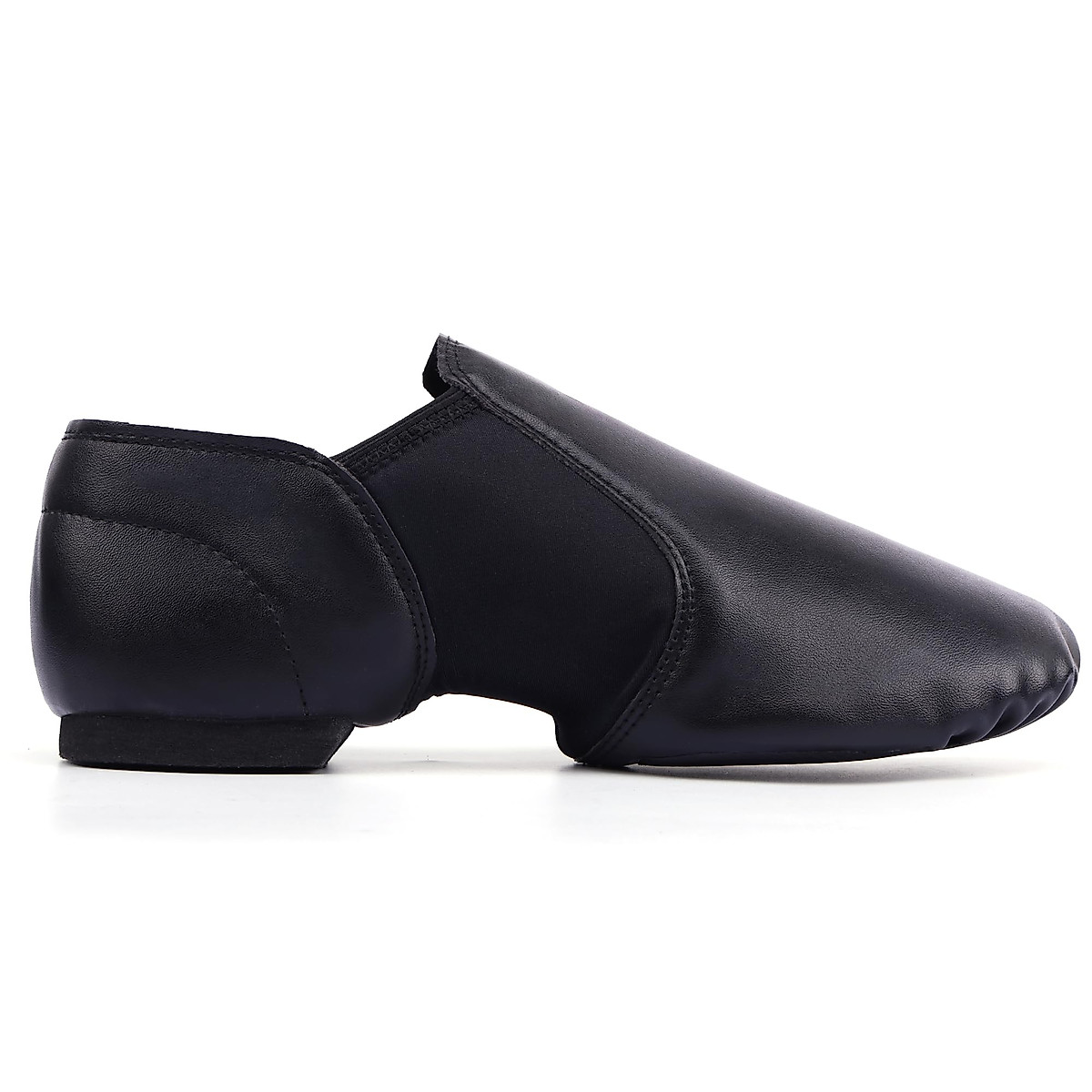 Linodes PU Leather Jazz Shoe Slip On Dance Shoes for Girls and Boys (Toddler/Little Kid/Big Kid)-Black-1.5M-Little Kid