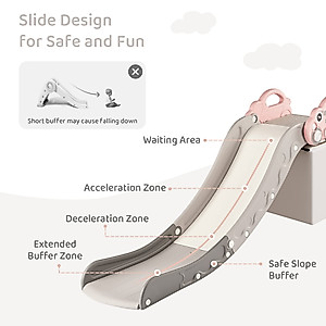 Toddler Indoor Sofa Slide – Stair Slide Attachment for Bed, Nugget Couch & Playgrounds, Car Shape - Pink