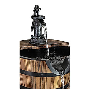 Sun-Ray 412001 Two Tiered Country Fountain, Brown