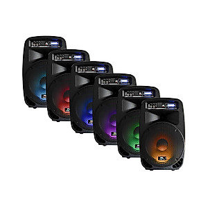 Proreck Dance 12 Portable 12-Inch 1000 Watts 2-Way Powered PA Speaker System Combo Set with Bluetooth/USB/SD Card Reader/FM Radio/Remote Control/Speaker Stand