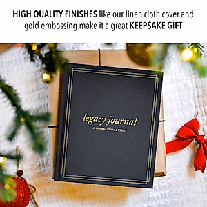 DUNCAN & STONE PAPER CO. Grandparents Legacy Journal (Charcoal, 85 Pages) - Memory Journal For Parents & Grandparents - Keepsake Grandparents Book - Gifts For Grandparents