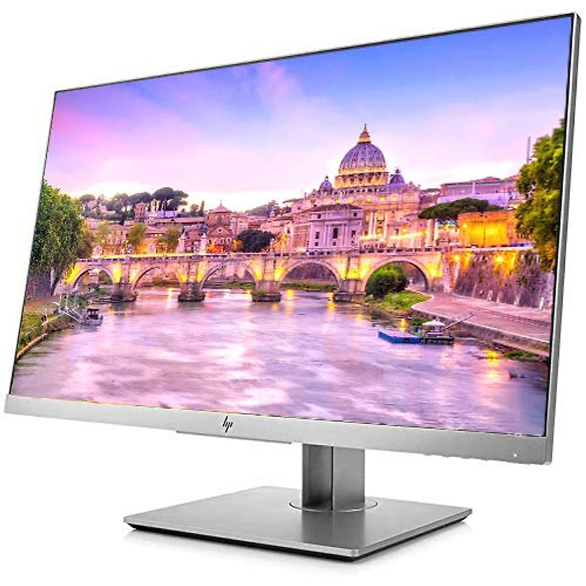 HP EliteDisplay E243 23.8 Inch IPS LED Backlit Monitor (1FH47A8#ABA) 4-Pack Bundle with Desk Mount Clamp Fully Adjustable Four Monitor Stand