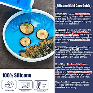 Large Charcuterie Board Resin Mold Tray Mold Resin Table Mold Epoxy Table Mold for River Table, Charcuterie Board, Cutting Board, DIY Art Home Decoration (23.62 x 23.62 x 0.39 Inches)