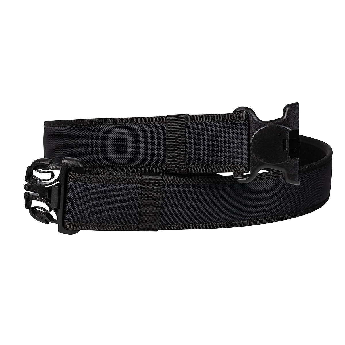 Perfect Fit Shield Wallets Nylon Duty Belt with Hook Lining 2 inch Police Web Belts for Law Enforcement US Made, Black