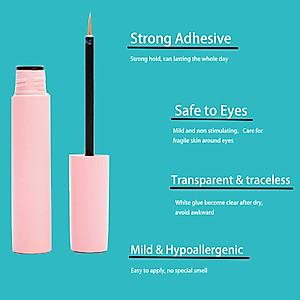 Bottom Eyelash Extension Kit Lower Lash Extension Kit Natural Look With Lash Glue and Tweezers 6mm 200PCS DIY Under Eye Lash Clusters Kit by DAODER(V Bottom Lashes)