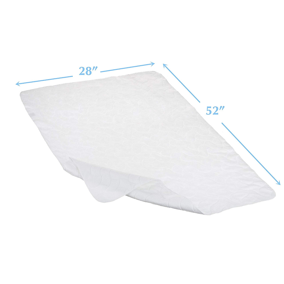 American Baby Company 2 Pack Waterproof Reusable Embossed Quilt-Like Flat Crib Protective Mattress Pad Cover for Babies, Adults and Pets, White