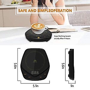 Mug Warmer for Desk Auto Shut Off 25W Coffee Warmer Three Adjustable Temperature Cup Warmer for Coffee, Beverage, Milk, Tea and Hot Chocolate (No Cup)