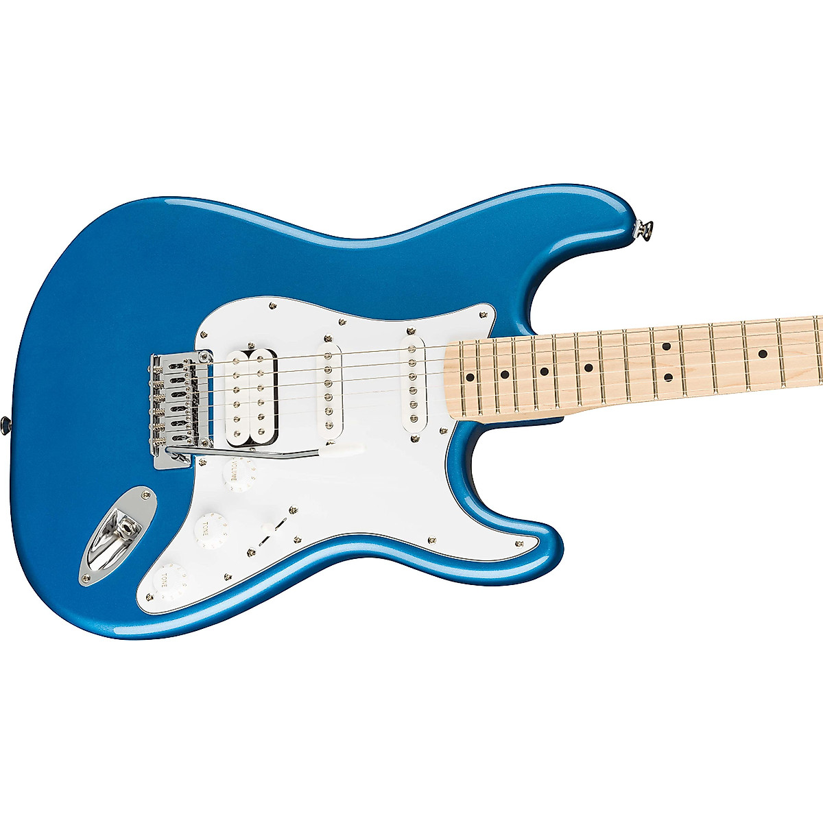 Fender Squier Affinity Stratocaster HSS - Lake Placid Blue Bundle with Frontman 10G Amplifier, Instrument Cable, Gig Bag, Strap, Picks, and Austin Bazaar Instructional DVD