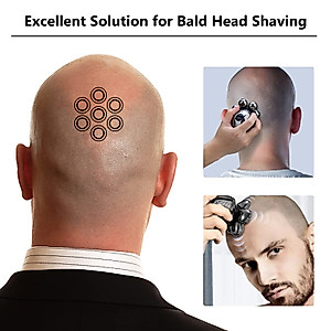 8 Heads Beard Cutter Replacement Blade, 8 Heads Electric Shaver, Bald Head Shaver Replacement Blades, Easy Install Electric Razor Shaver Head for Bald and Face