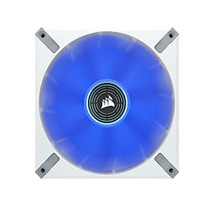 Corsair iCUE AF140 RGB Elite 140mm PWM Fan - Eight RGB LEDs - AirGuide Technology - Fluid Dynamic Bearing - Zero RPM Fan Mode - CORSAIR iCUE Software Compatible - White