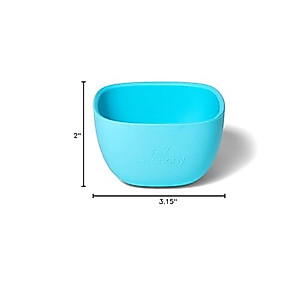 Avanchy Baby Bowls Silicone MINI Prep Bowl Set for Babies Kids Toddler for Feeding Food 4 oz, Blue