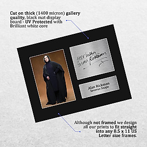 HWC Trading Alan Rickman Severus Snape Harry Potter Gifts Printed Signed Autograph Picture for Movie Memorabilia Fans - US Letter Size