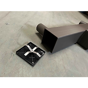 Bullhorn Tenon Adapter for 4inch Square Pole,2 Arms for 2 3/8" Slip Fitter LED Shoebox Parking Light,Flood Lighting,Heavy Duty Steel Led Light Adapter