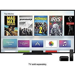 Apple TV 32GB 1080p HD Streaming Media Player with Dolby Digital and Voice Search by Asking The Siri Remote (4th Generation), Black (Renewed)