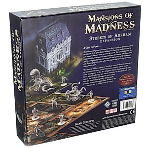Mansions of Madness Streets of Arkham EXPANSION | Horror Game | Mystery Board Game for Teens and Adults | Ages 14+ | 1-5 Players | Average Playtime 2-3 Hours | Made by Fantasy Flight Games