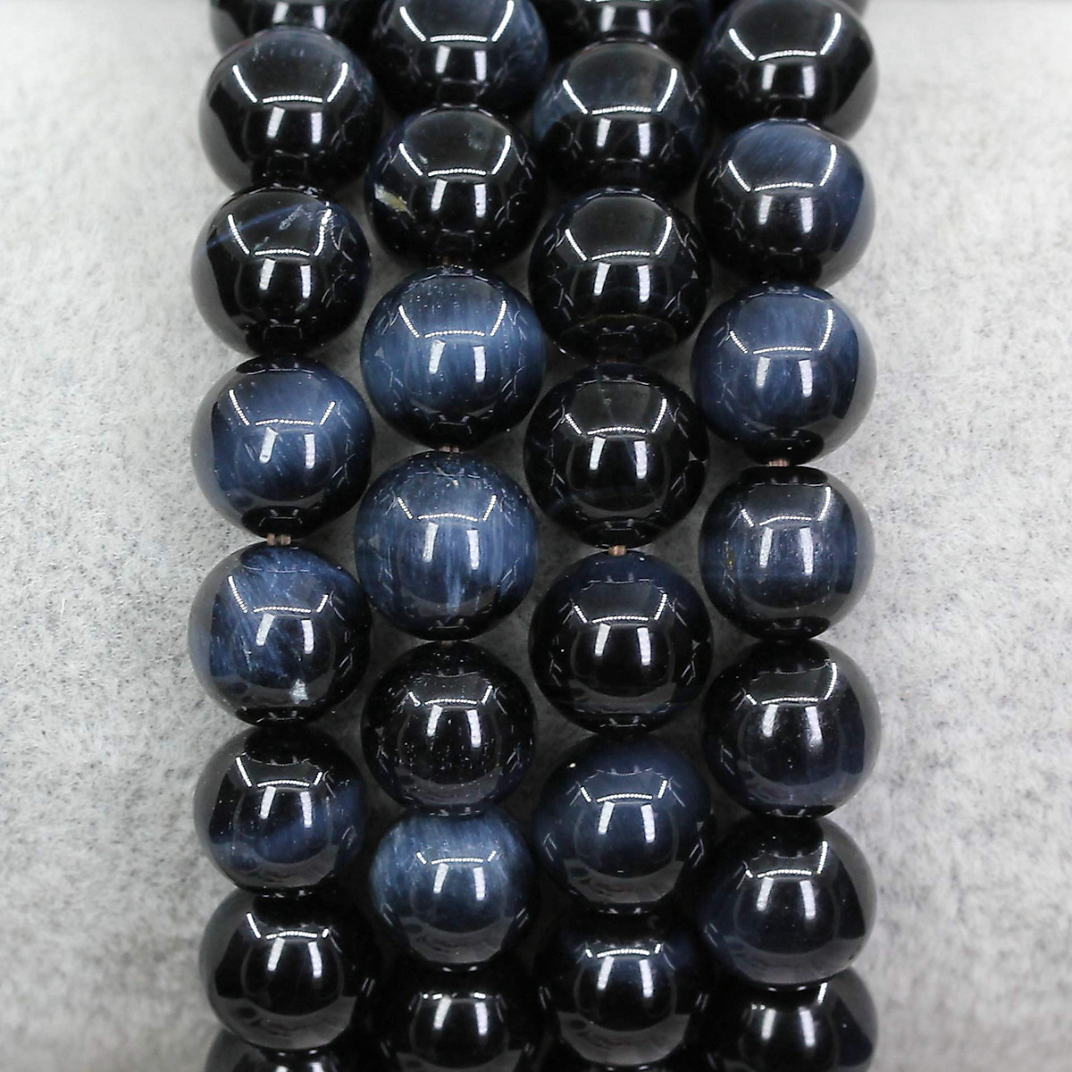 Keleny Natural Blue Tiger Eye Gemstones 8mm Round Beads Crystal Stretch Bracelets 7 Inch Unisex