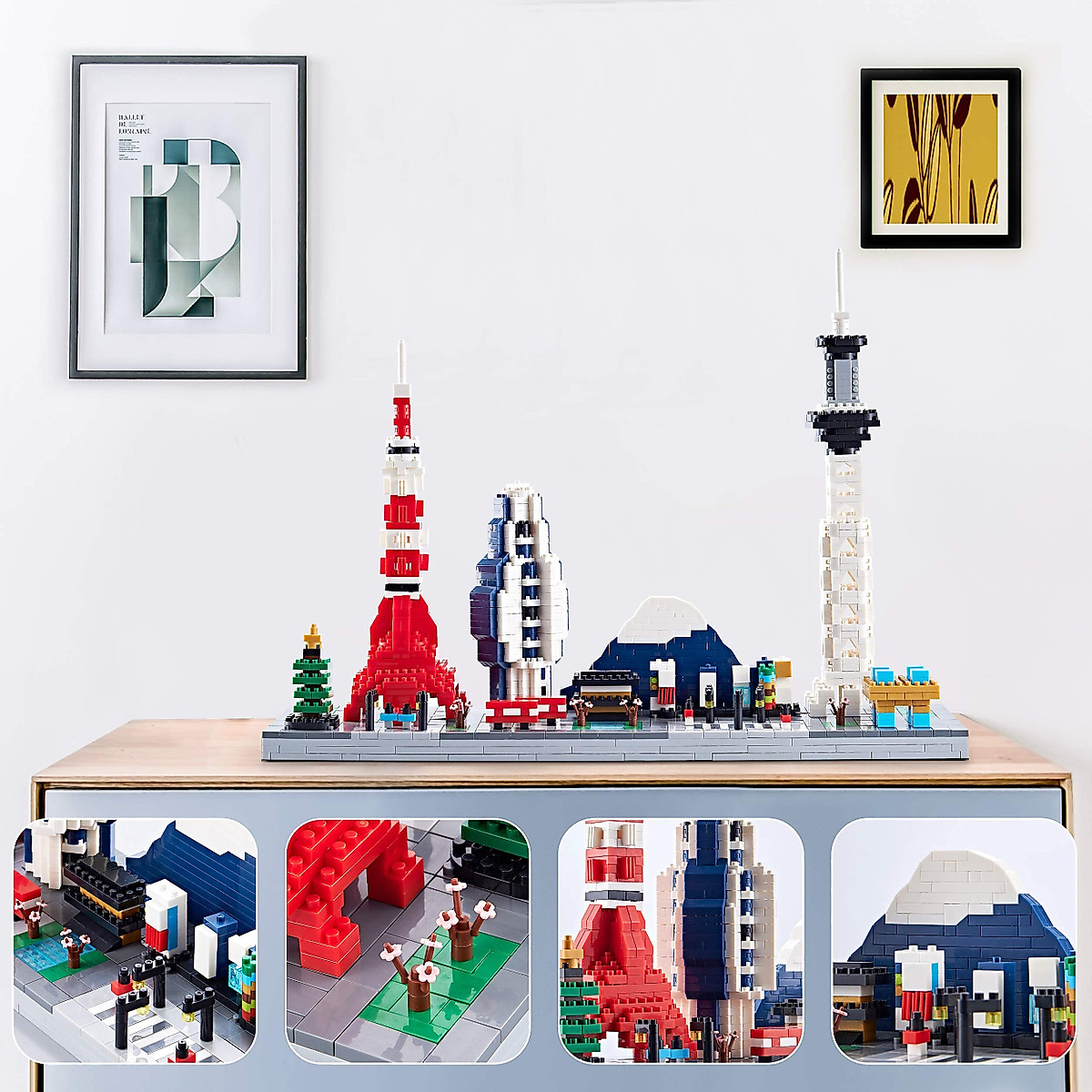 DOLBLOCK Japan Tokyo Skylines Architecture Micro Building Sets Famous Landmark Collection Mini Blocks Modle Kit for Adults 1880 Pieces