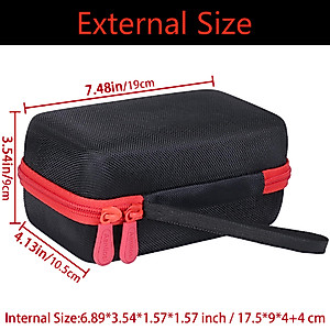 Aenllosi Hard Carrying Case Compatible with NEXPOW T11F 12V Car Jump Battery Starter Power Pack with USB,1000A Quick Charge Battery Booster Holder (Red Zipper,Case Only)