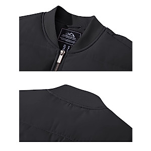 MAGNIVIT Mens Winter Jackets Light Weight Jacket Athletic Jacket Winter Coats Work Jackets Black Bomber Jacket Windbreaker Jacket