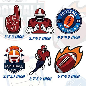 Winnwing 41 Pcs Football Cutouts Bulletin Board Decorations Set Rugby Touchdown Accents Paper Cut-Outs with Glue Point Dots School Classroom Wall Decor for Sports Game Day Party Supplies