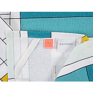 KAF Home Frank Lloyd Wright Printed Kitchen Tea Towel 20 x 30-inch, 100-Percent Cotton, (Set of 2) (Water Lilies)