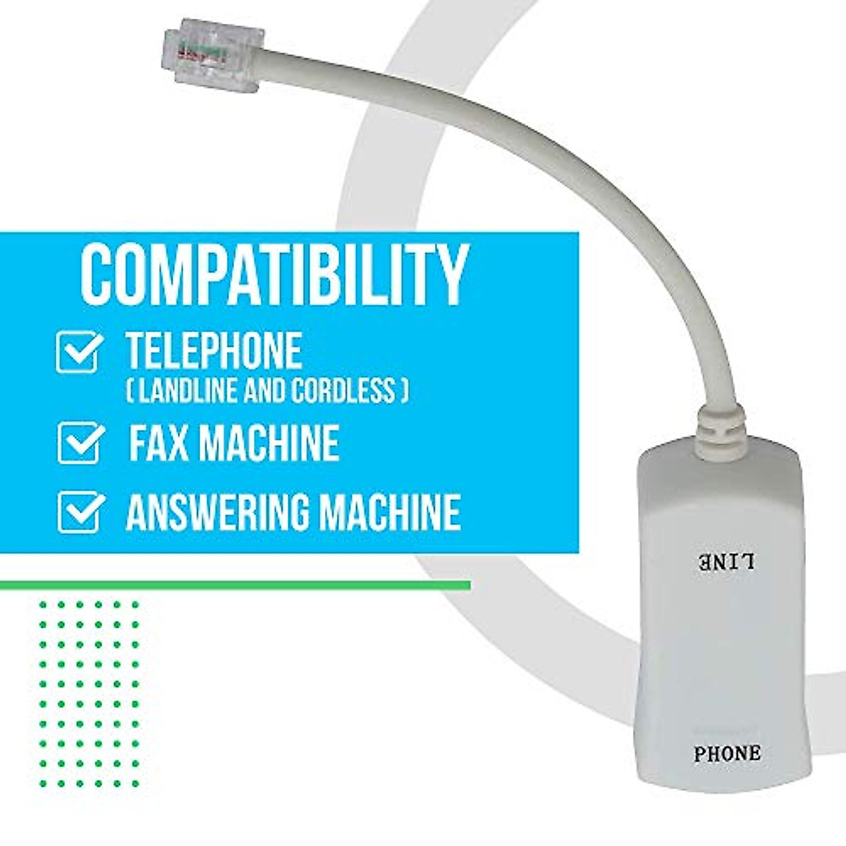 InstallerParts DSL Modem Phone Filter - for Interference Elimination ...
