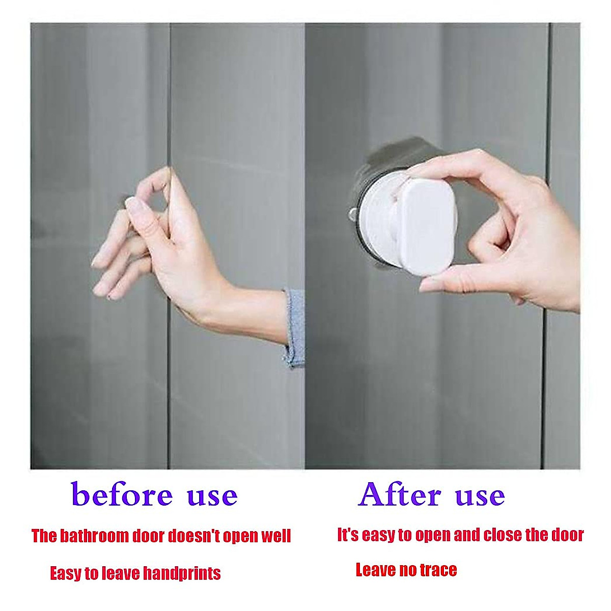 YIDELAI - Suction Cup Door Handle, Glass Door Handle, Refrigerator, Drawer, Bathroom, Suction Cup armrest, Bathtub Shower Handle, Kitchen Drawer Cabinet Handle Suction Cup (Small White)