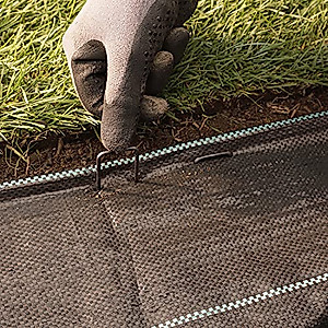 GardenMate 100-Pack 6'' 11 Gauge Heavy-Duty U-Shaped Garden Securing Stakes/Spikes/Pins/Pegs - Sod Staples for Anchoring Landscape Fabric