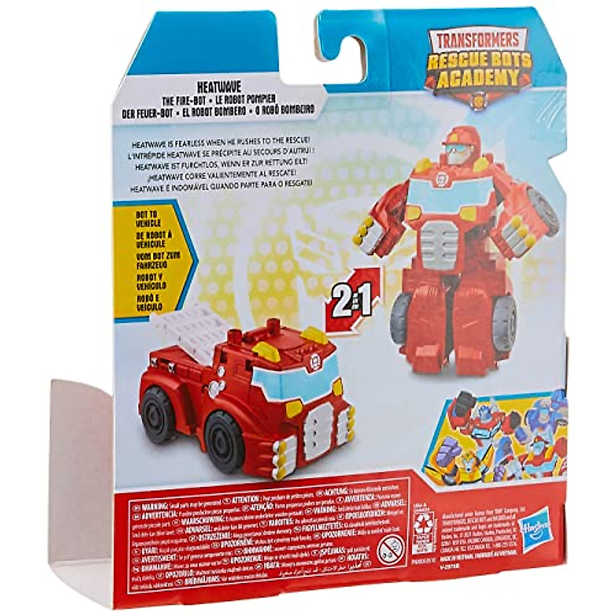 Transformers Playskool Heroes Rescue Bots Academy Classic Heroes Team Heatwave The Fire-Bot Converting Toy, 4.5-Inch Action Figure, Kids Ages 3 and Up