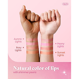 AMTS Tinted Moisture Color Lip Balm - Aurora Lights | Hydrating Glitter Lipstick | Pearl Shimmering Daily Lip Makeup for dry, cracked, chapped lips | korean beauty Moisture Lip Tint