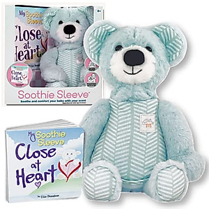 Soothie Sleeve, a Pediatrician Designed Plush, Uses a Parent's Scent to Soothe Baby or Child (Gift Box w/Board Book, Safety Tested for 0+), Bundle