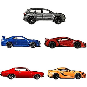 Hot Wheels Premium Cars Fast & Furious Premium Bundle, Gift for Fans & Collectors (HJC15)